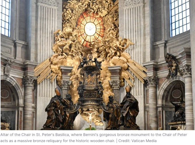 Historic ‘Chair of St. Peter’ on public display in Vatican basilica for ...